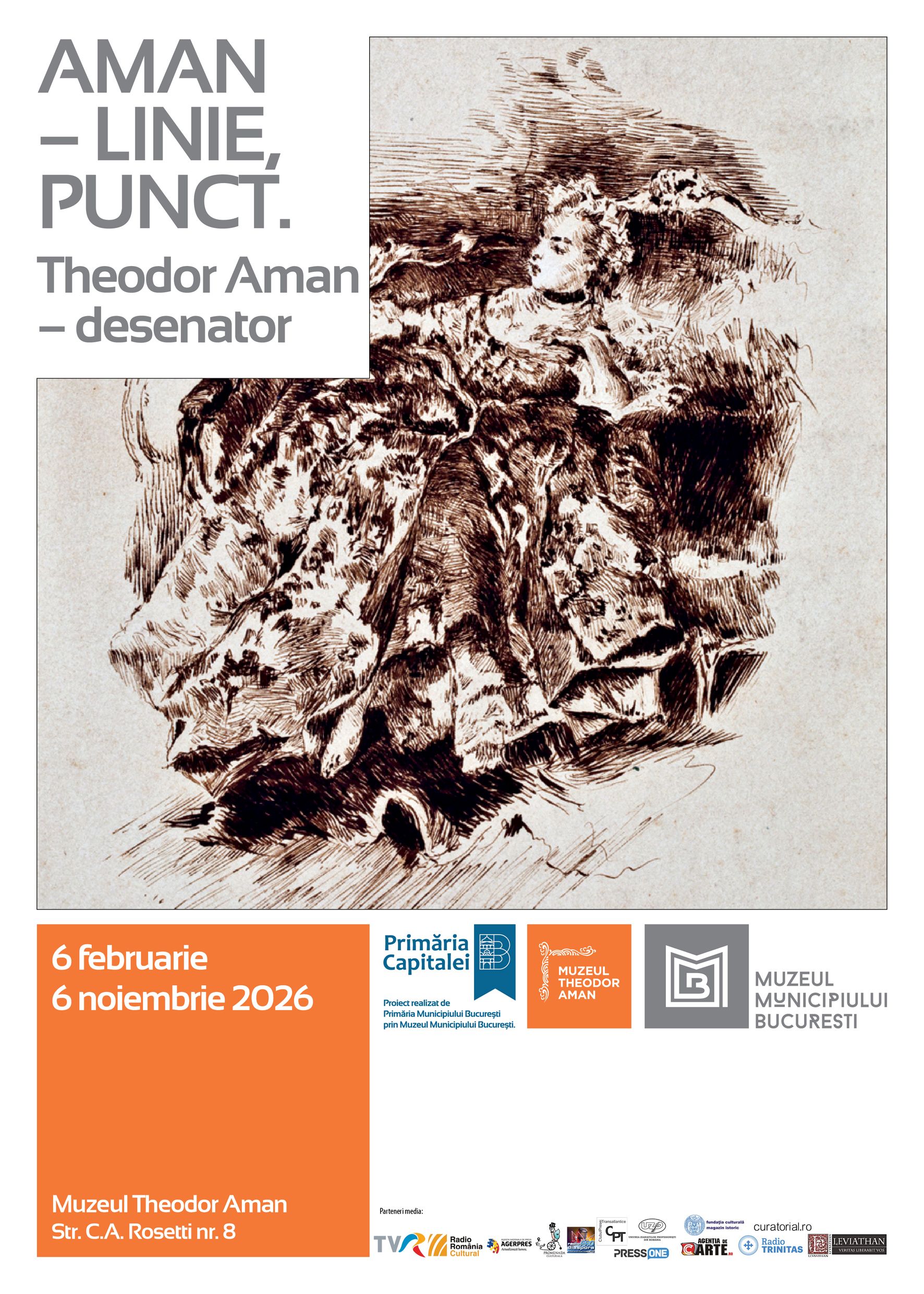 Expoziția „AMAN – LINIE, PUNCT. Theodor Aman – desenator” se deschide ...