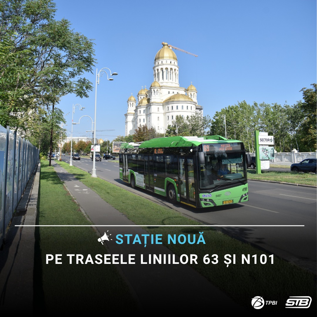 TPBI: Liniile 63 şi N101 vor opri într-o nouă staţie pe Calea 13 ...